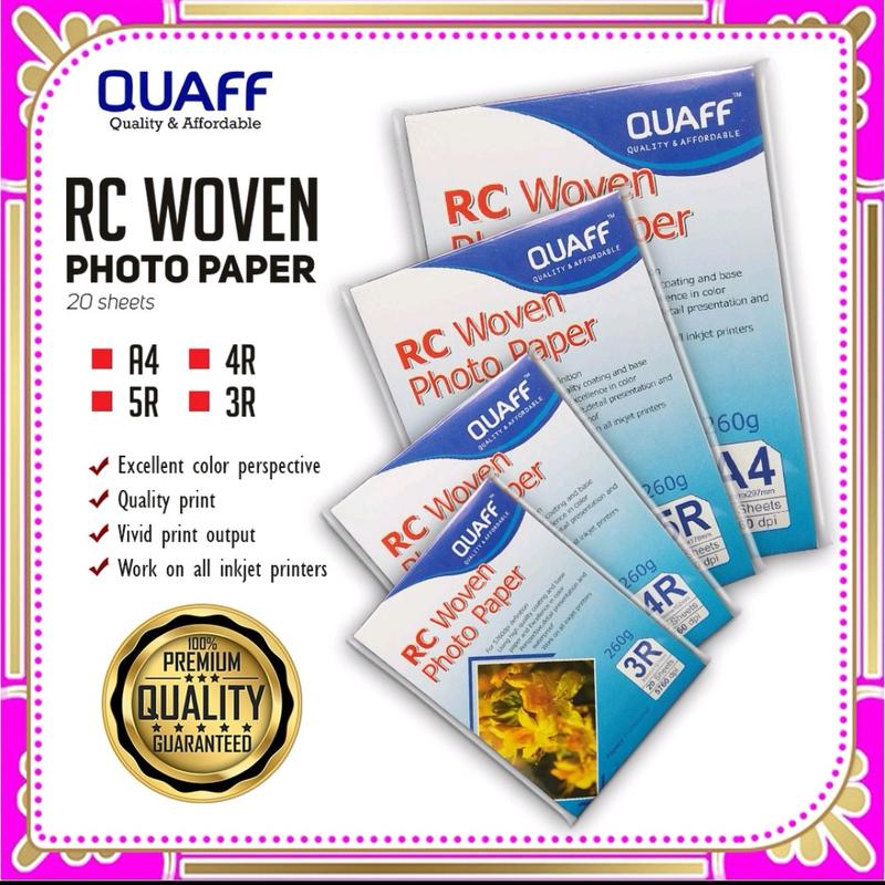 QUAFF RC Woven Photo Paper Resin-Coated 260gsm No Back Print - TikTok ...