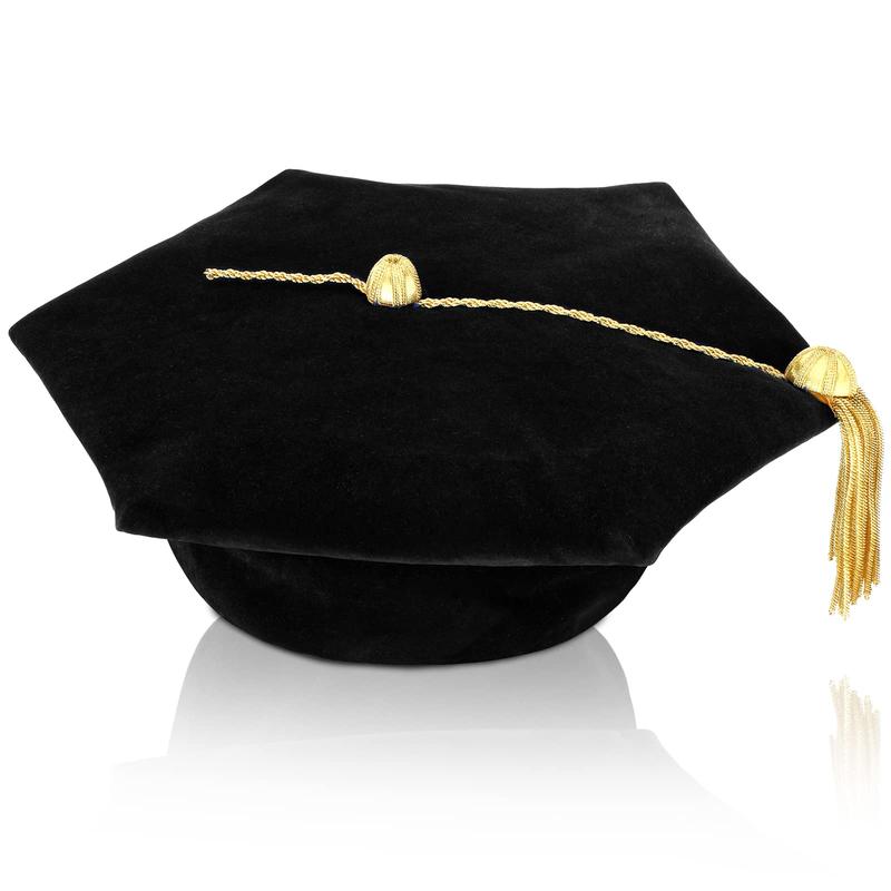 Doctoral Tam 2025 Graduation Cap Black Doctorate Hat with Bullion ...