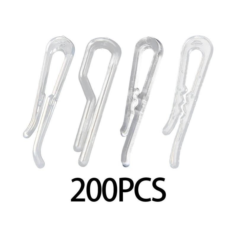200Pcs Clear Shirt Clips Clothing Clip Transparent Plastic Clip ...
