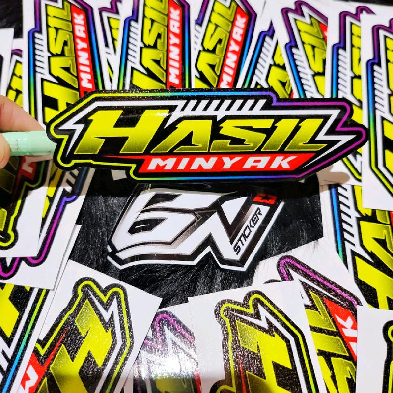 stiker kata2 viral hasil minyak - Shop | Tokopedia