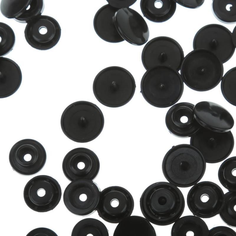 100 Sets T3 Resin Snaps Caps 10.7mm Black Buttons Snap Wheel - TikTok ...