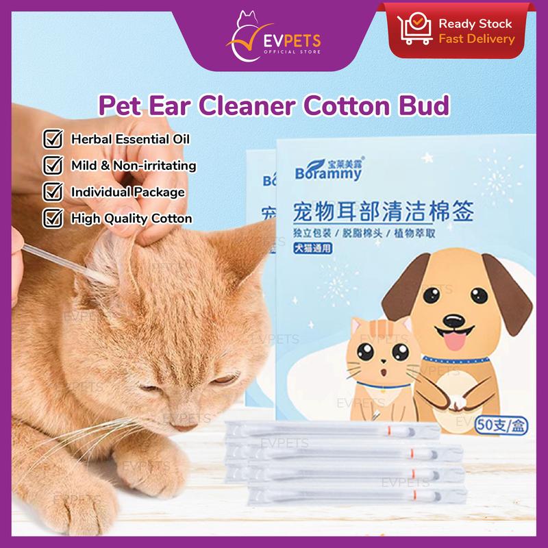 Pet Cat Ear Cleaner Cotton Bud Clean Ear Mite Cotton Bud Kapas - TikTok ...