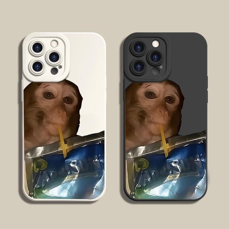 Cute Monkey Pattern Phone Case,TPU Soft Silicone,Fully Protected and ...