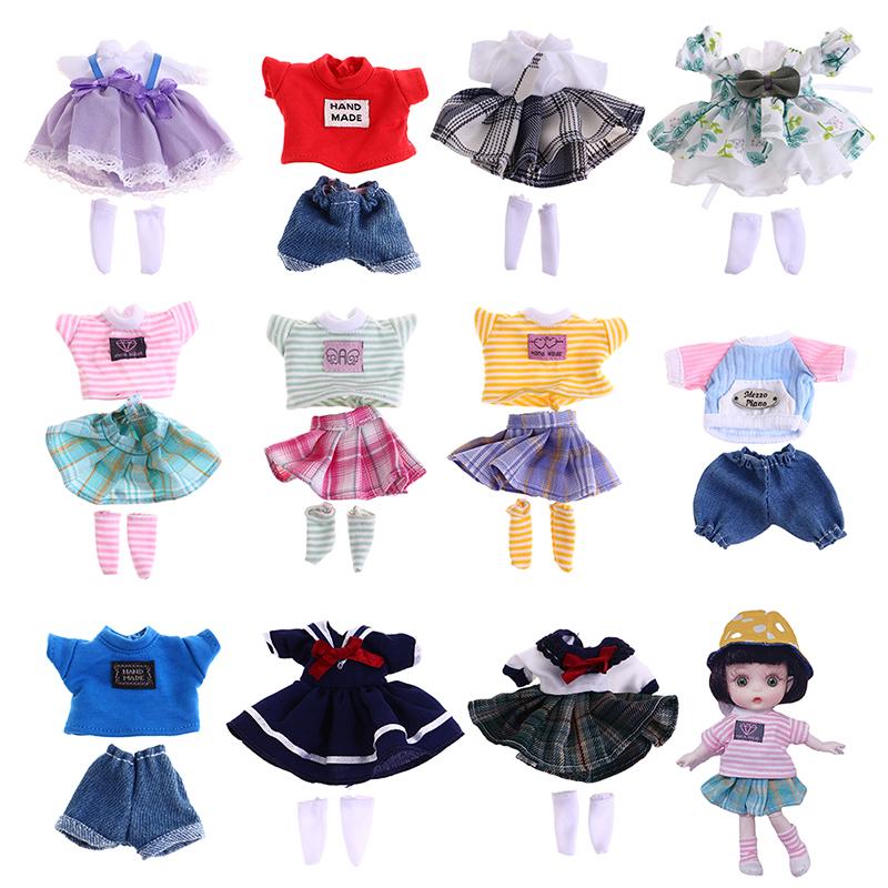 Clothes For dolls 16-17cm OB11 Doll Clothes T-shirt Dress 1/ - TikTok ...