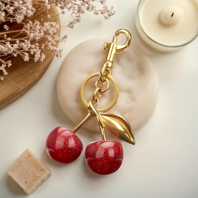 Keychain Cherry Bag Charms Purse，Key Chains Women Cute - Car - TikTok Shop