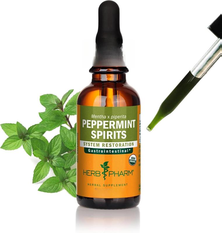 Herb Pharm Certified Organic Peppermint Spirits Liquid Extract ...