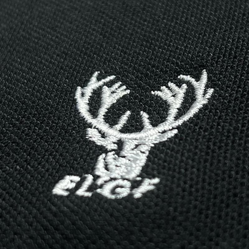 POLOSHIRT ELGF DEER TAPPED BLACK FULL TEG Bordir Logo T-Shirt - Shop ...