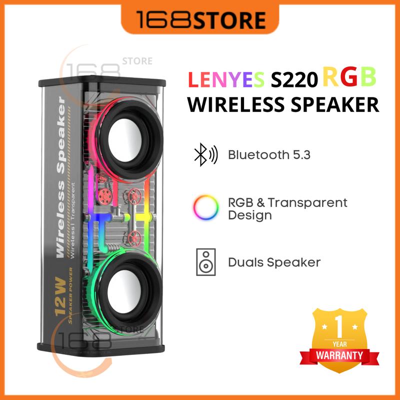 Lenyes S220 12W Speaker Bluetooth Mini Transparan Spiker Wireles - Shop ...