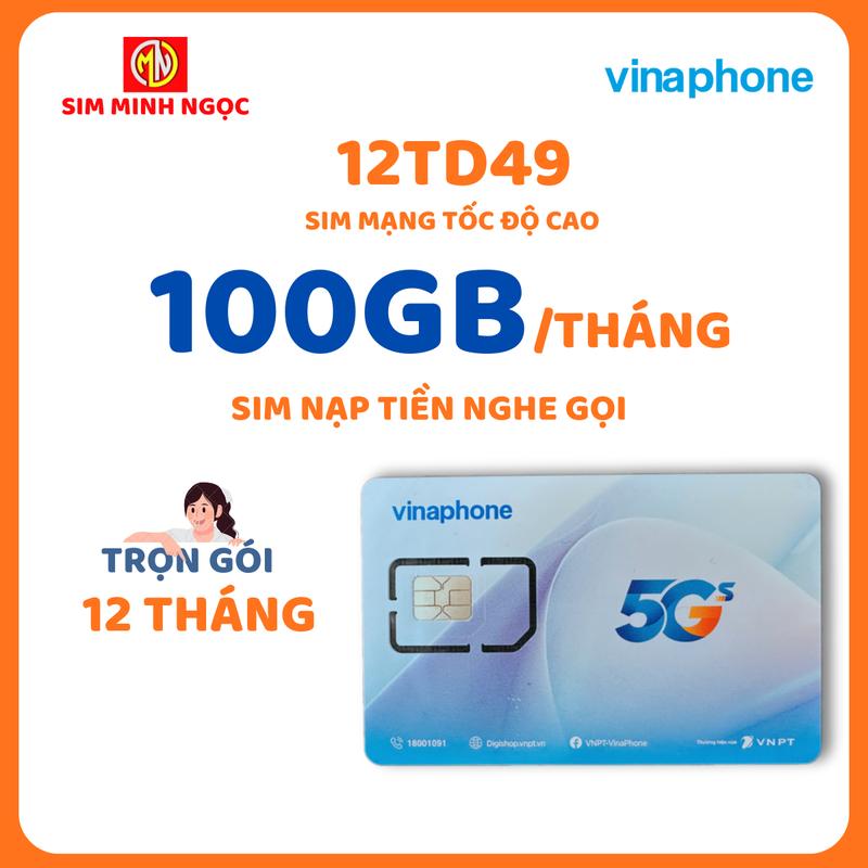 Sim vina 5G - Gói 12TD49 miễn phí 12 tháng, mỗi tháng có 100GB - TikTok ...