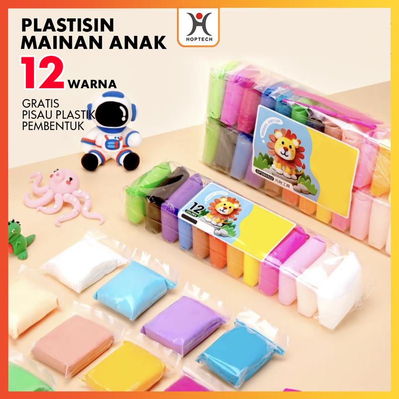 Plastisin Clay Mainan Anak 12 Warna Mainan Edukasi Anak Tida - Shop ...