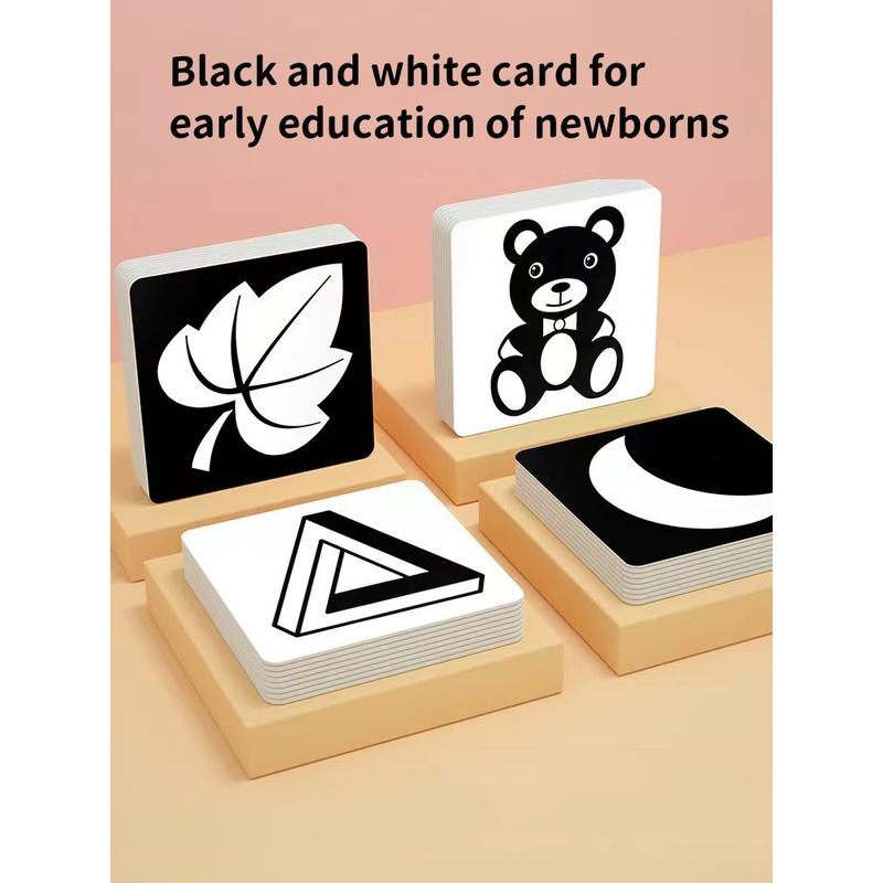 Montessori Baby Visual Stimulation Card Toys Black White Flash - TikTok ...