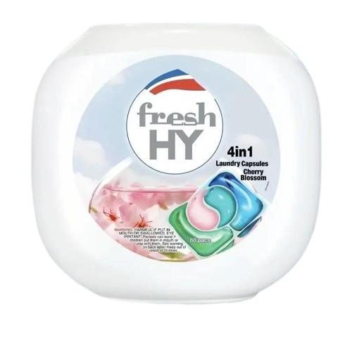Fresh HY 4-in-1 Laundry Capsules 60 Pods - Rose/Lavender/Cherry ...