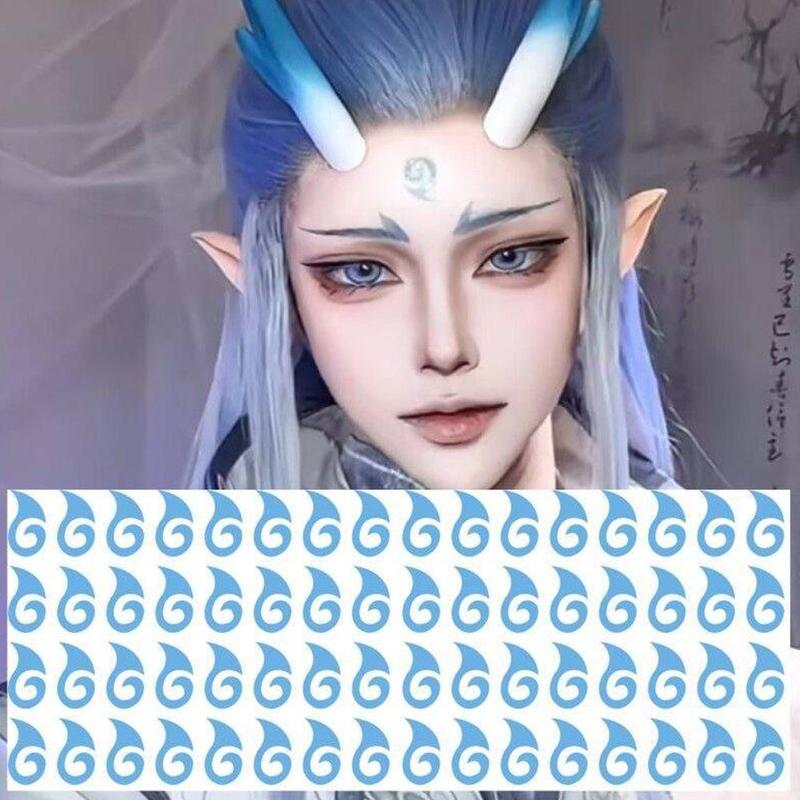 1Pcs Cartoon Ne Zha Temporary Tattoo Sticker Face Pattern Body - TikTok ...