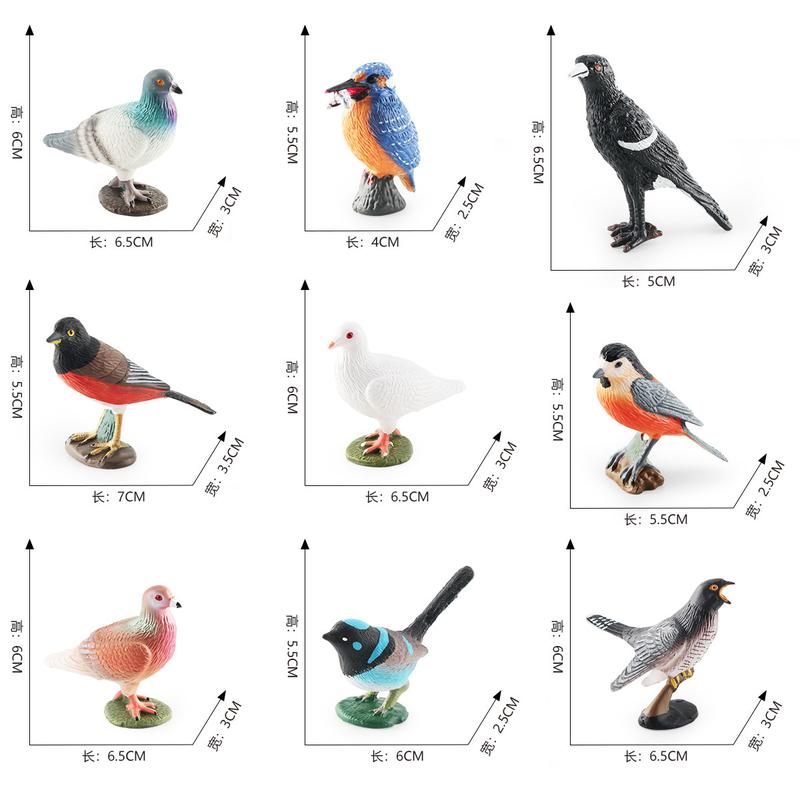 Vibrant Pvc Bird Models For Home Decoration Featuring Doves Magpies ...