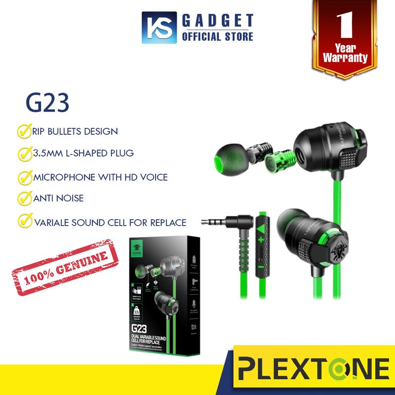 Plextone G23 Gaming Earphone Bullet Style For PC/HP - TikTok Shop Malaysia