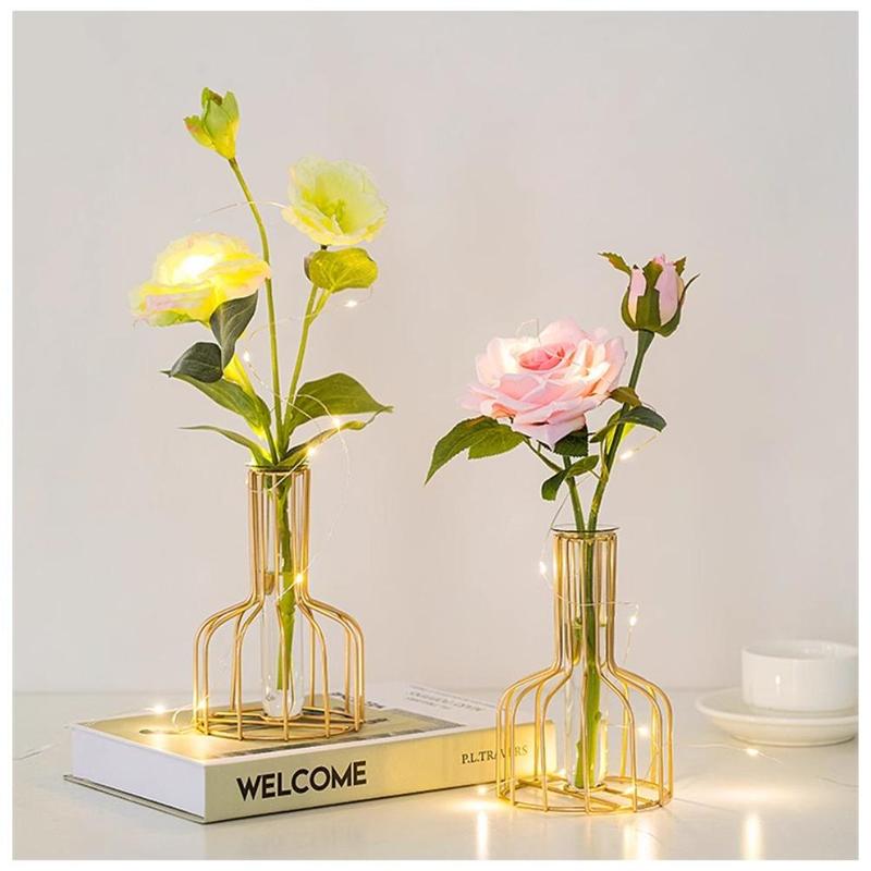 Nordic Golden Glass Vas Besi Hidroponik Tanaman/VAS BESI GOLD VAS ...