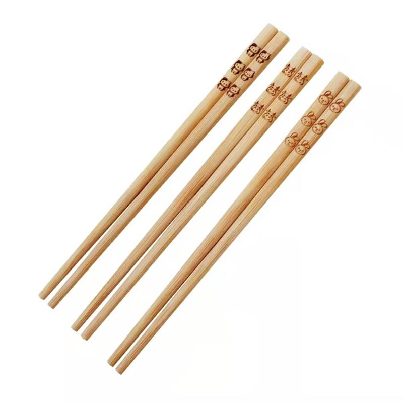 Children's Chopsticks Short Bamboo Chopsticks Household Baby - TikTok ...