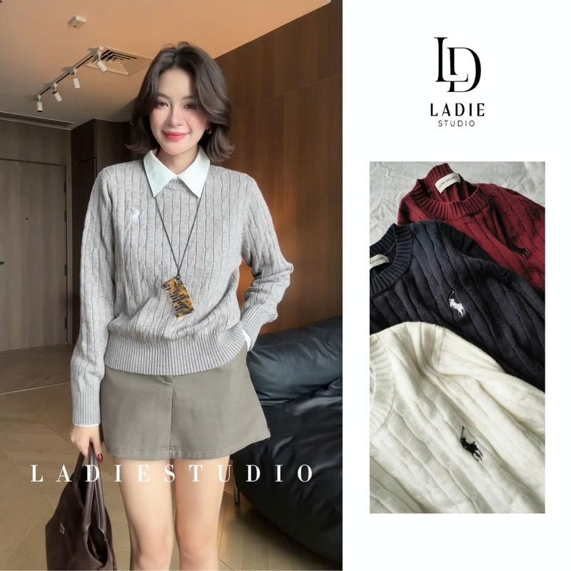 Áo sweater len nữ Classic dệt kim kiểu vặn thừng, AO90, Ladi - TikTok ...