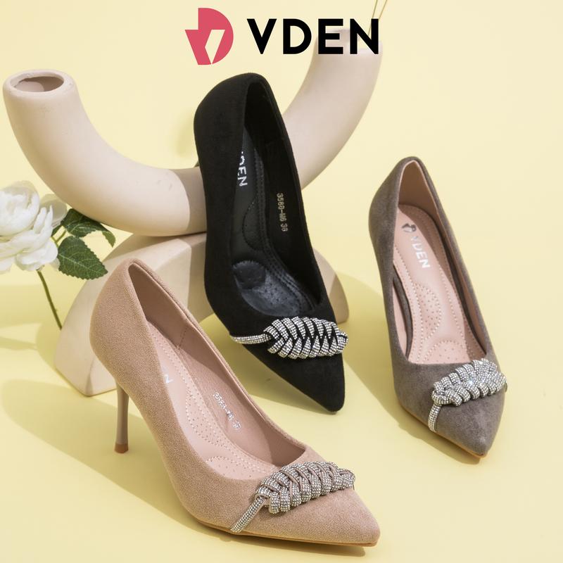 VDEN Women's Fashion Pointed Crystal Sweet Style Office Shoes - TikTok ...