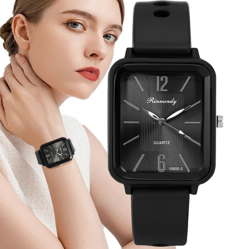 Jam Tangan Kuarza Digital Persegi Mudah, Fesyen Wanita, Jam Tangan ...