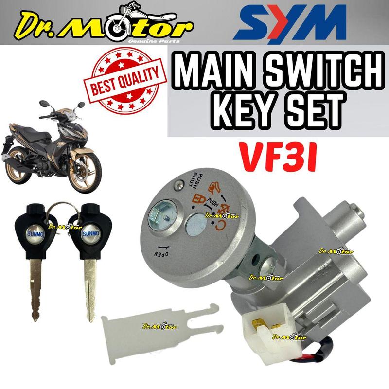 SYM VF3I 185 Key Set Kunci Suis Main Switch Complete 100% Good - TikTok ...