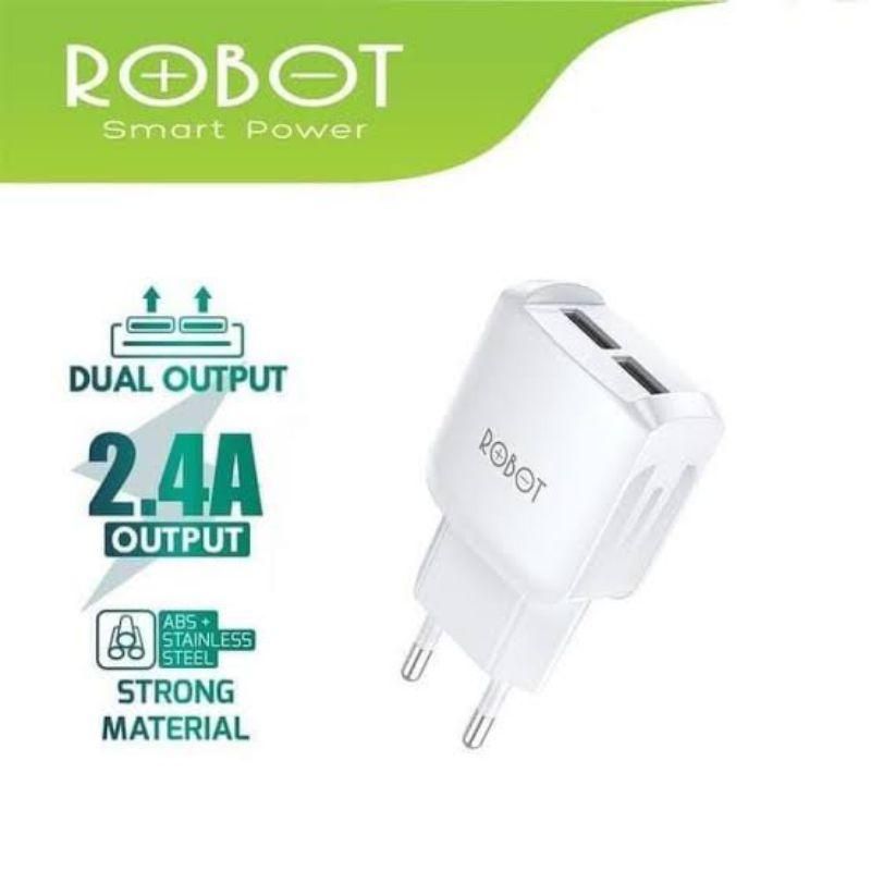 Robot RTK6 RT-K6 Adapter Kepala Charger 2 Output 2.4A Fast Charge Dual ...