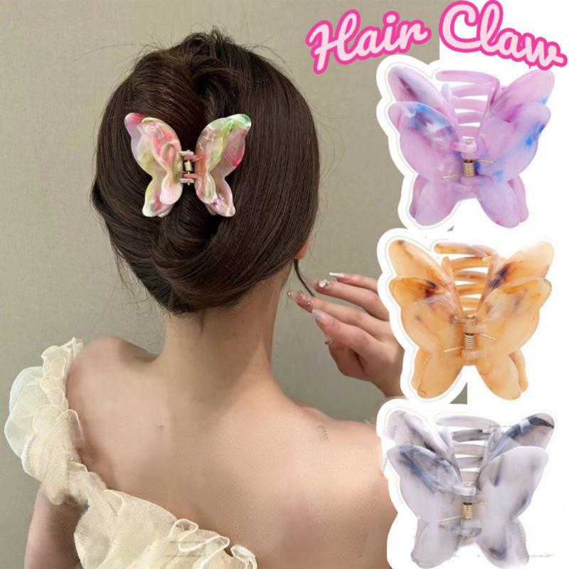 Colorful Butterfly Hair Clamp Princess Headdress High Ponytail - TikTok ...