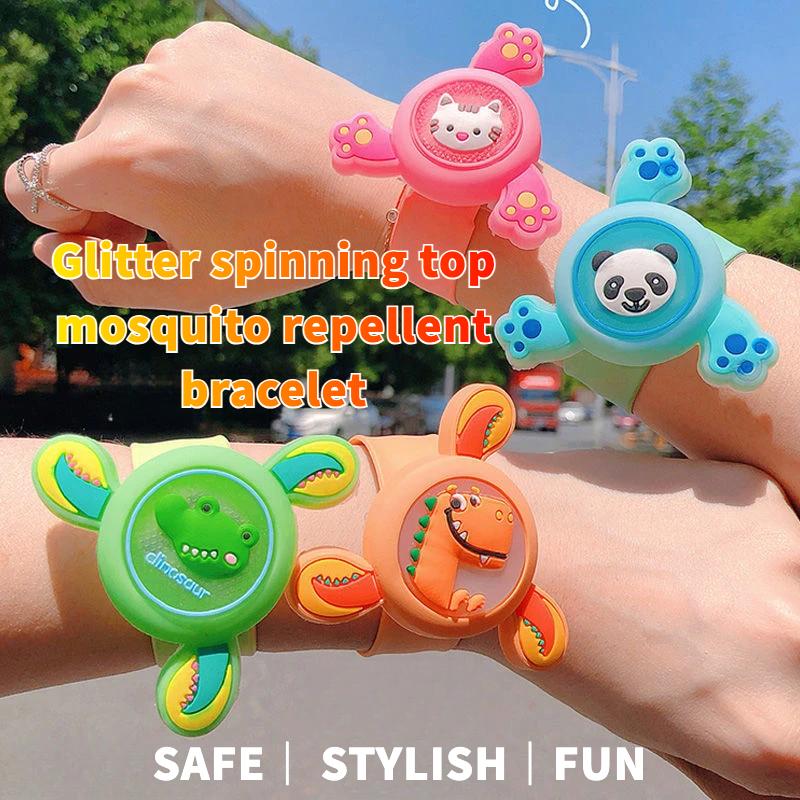 Glitter spinning top mosquito repellent bracelet Cartoon Flash - TikTok ...