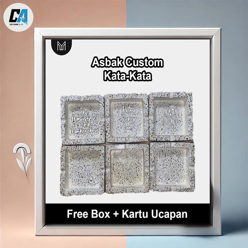 Asbak Custom dengan Tulisan Unik – Dapatkan Kartu Ucapan Gratis & Box ...