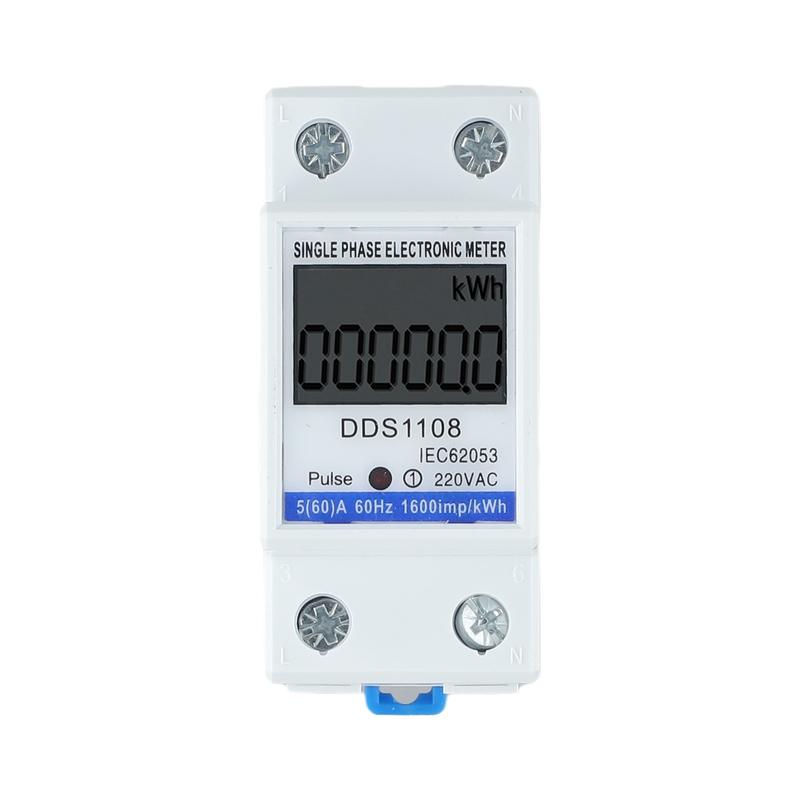 Meter Tenaga Digital LCD, Fasa Tunggal, Set Semula, Kosong untuk ...