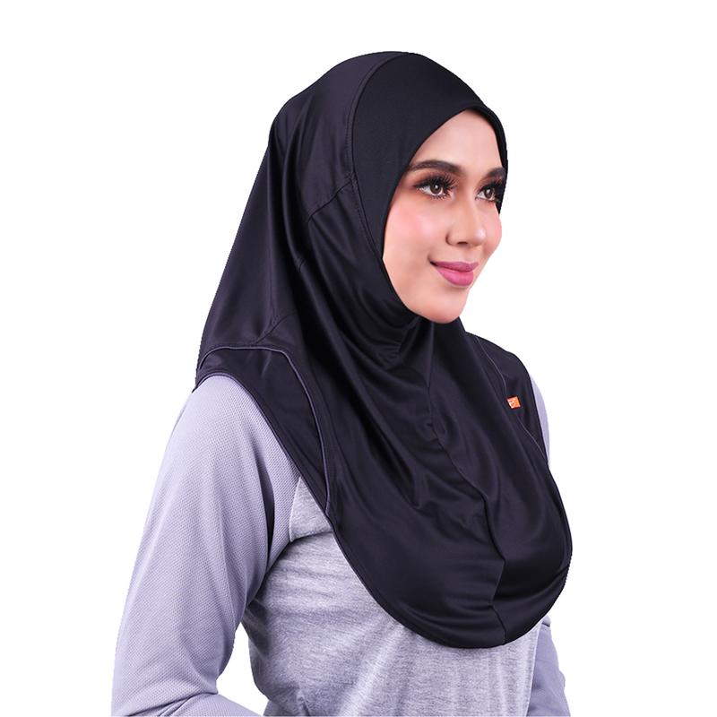 Tudung Sukan Raqtive B208-Hitam/Perak/Hitam - TikTok Shop Malaysia