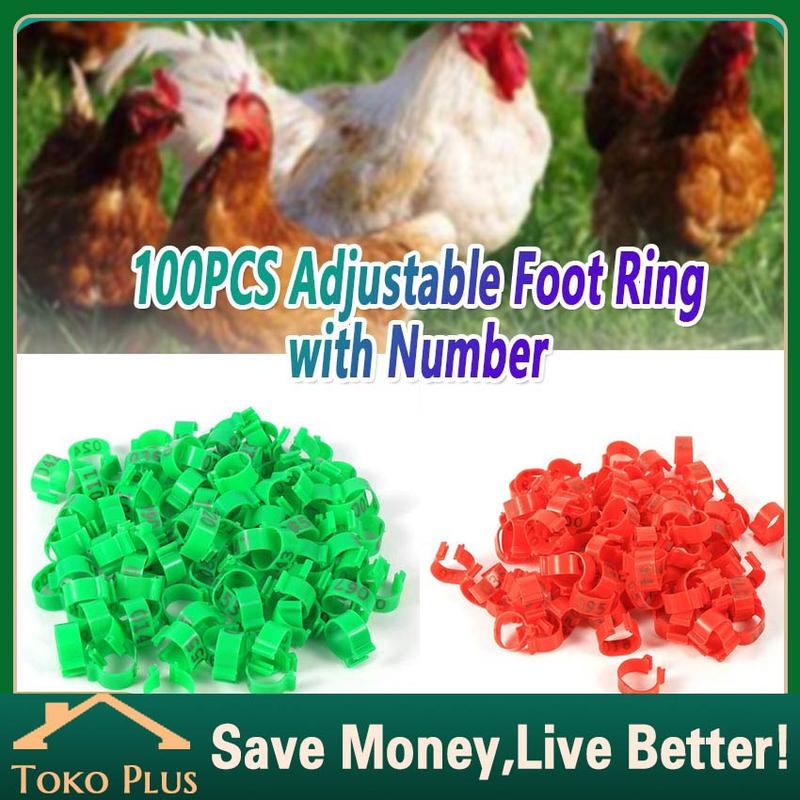 100 Pcs Nomor 001-100 Cincin Ring Gelang Kaki Ayam Bebek Kli - Shop ...