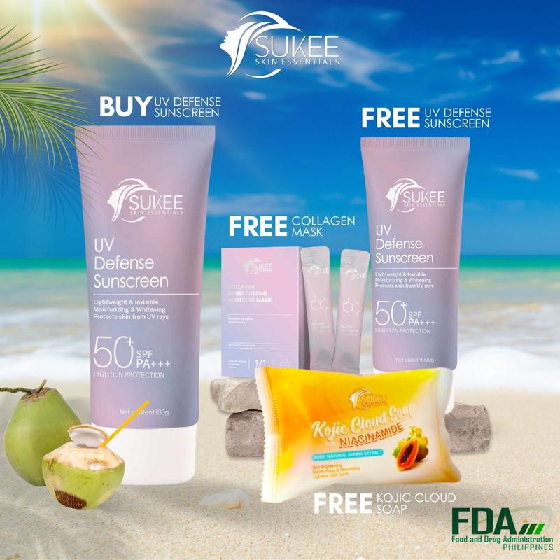 [BUY 1 TAKE 3] Sukee UV Defense Sunscreen SPF50+++ 100g [2PCS] - TikTok ...