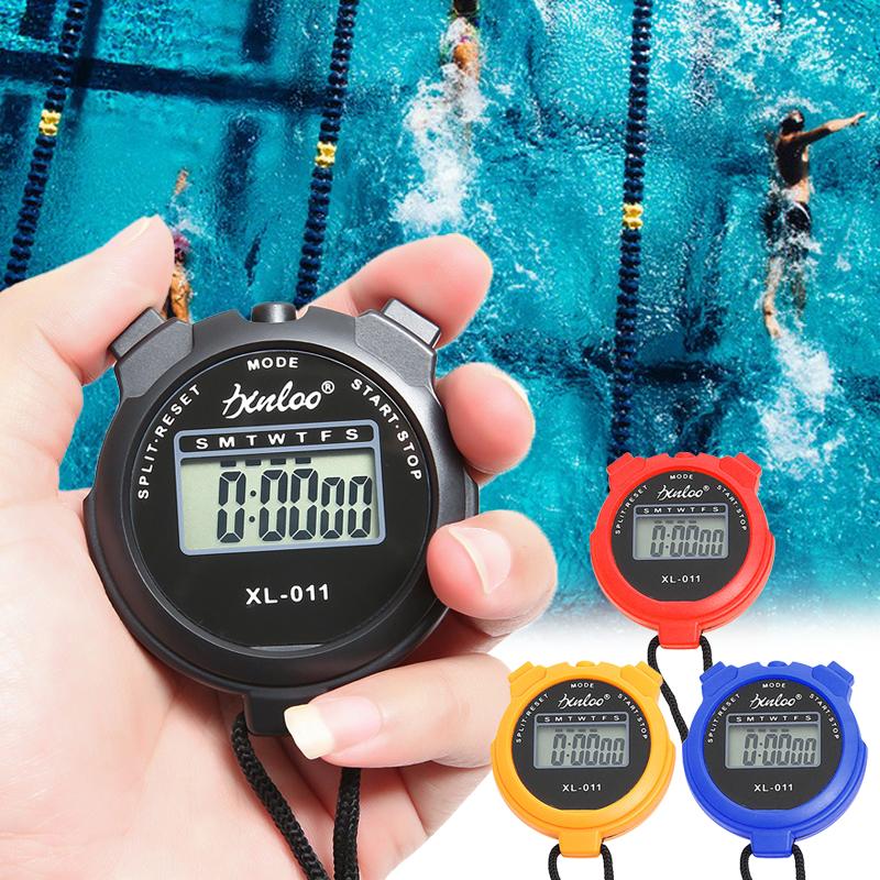 Portable hand-held sports stopwatch digital display fitness timer ...