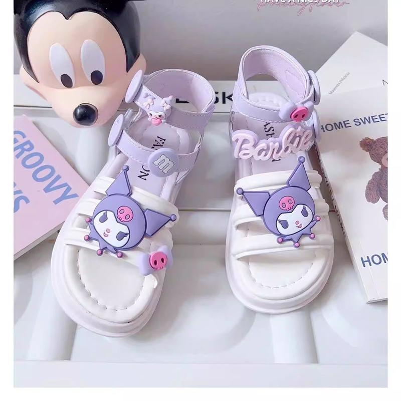 Summer 2024 New Girls' Purple Clow M Cartoon Sandals Beach Shoes ...