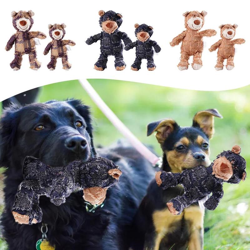 1PCS Tri Color Beggar Bear Pet Toy Plush Teddy Bear Dog Toy Toy ...