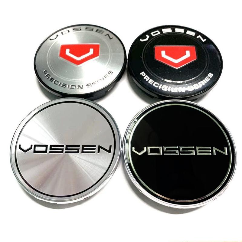 Car modification 4pc 68mm Vossen Silver Sticker Car Modifie - TikTok ...