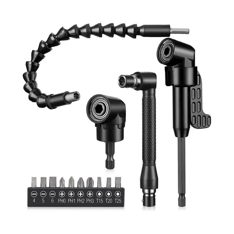 14 Pcs Flexible Drill Bit Extension Set 1/4 Inch Hex Bendabl - TikTok ...