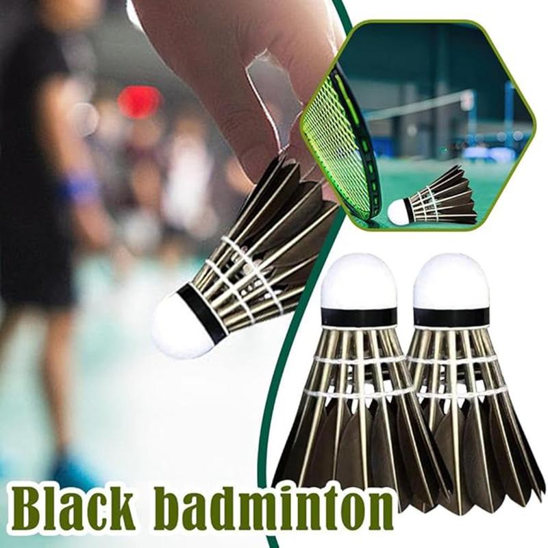 3/6/12Pcs Badminton Shuttlecocks Black Duck Feather Shuttlecocks ...