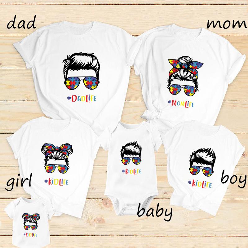 Summer Family Matching Shirt Baby Romper Clothes Mommy Daddy Daughter ...