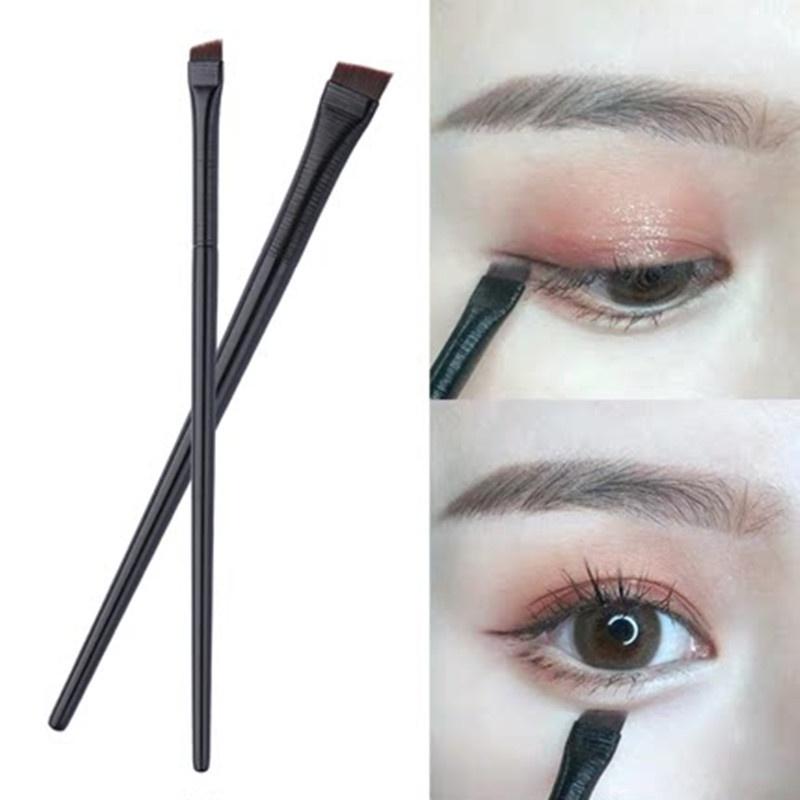 Ultra-Thin Eye Brush with Flat Head, Fine, Diagonal Eyebrow Brush ...