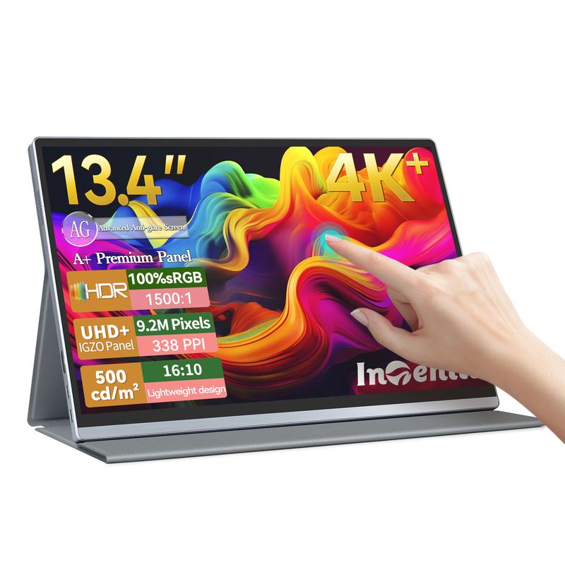 Intehill 4K Portable Monitor, 13.4 Inch Touchscreen 3840 * 2400 ...