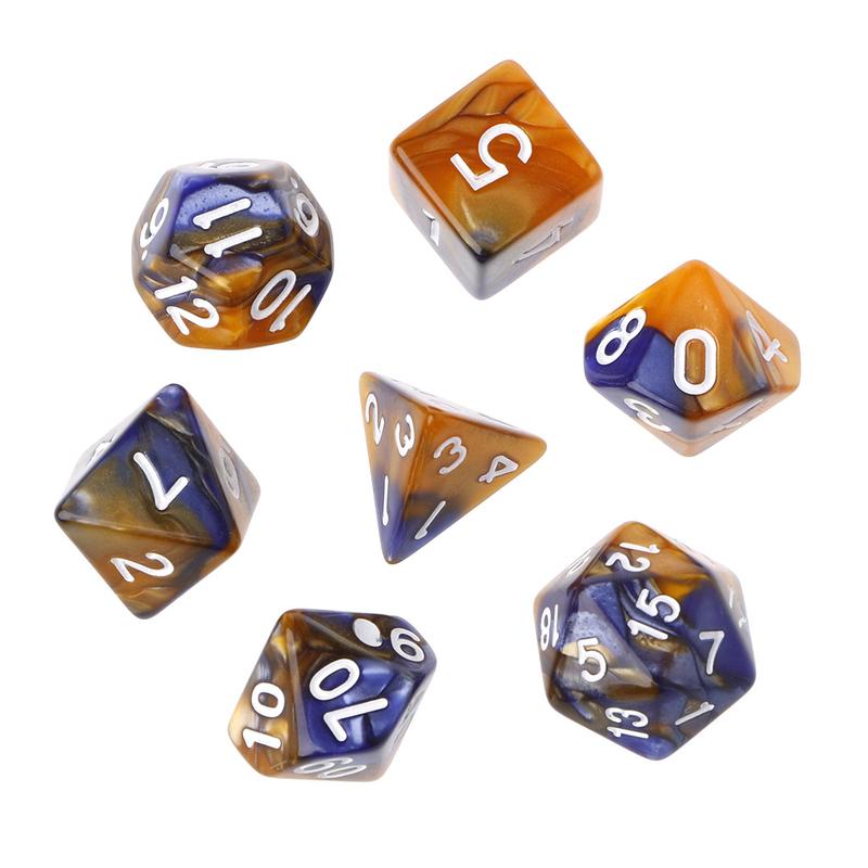 7pcs/Set Acrylic Polyhedral For TRPG Board Game D4-D20 - TikTok Shop ...