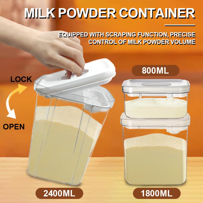 TOP Knob Milk Powder Container with Scraper Sealed Milk Storage ...