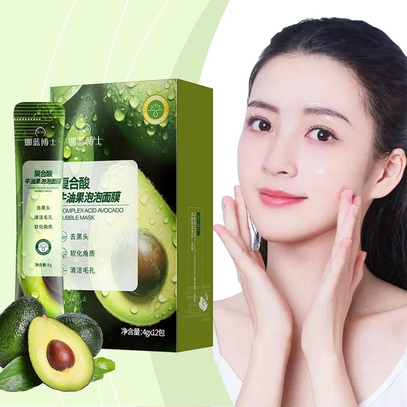 Avocado Bubble Mask Shrinking Pores Exfoliating Acid Avocado - TikTok ...