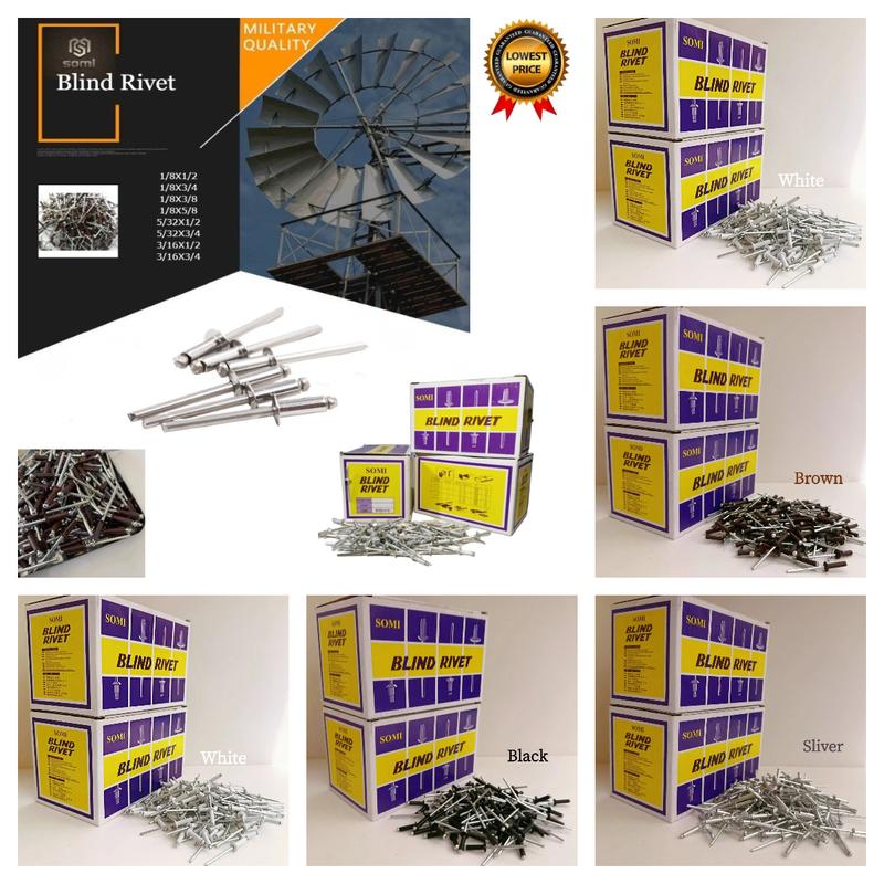 PER BOX--BLIND RIVETS/LOW PRICE Sliver/ White/Brown 1/8X1/2, - TikTok ...