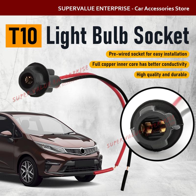 1PCS Soket Mentol T10 Bulb Socket Light Bulb Holder Soket Mentol ...