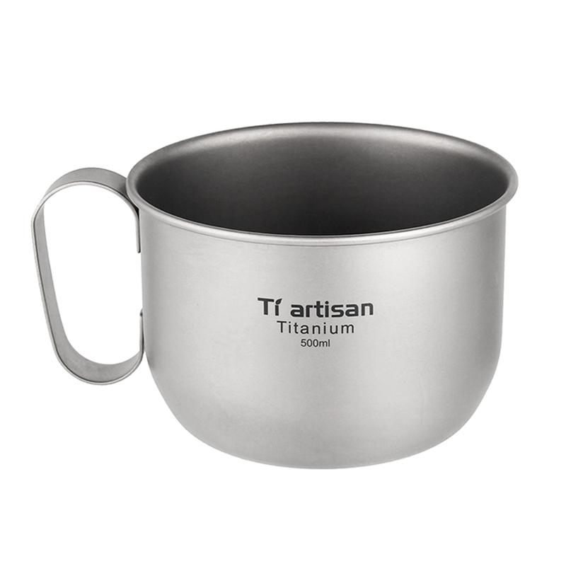 500ml Titanium Water Cup Coffee Mug Outdoor Camping Hiking Backpacking ...