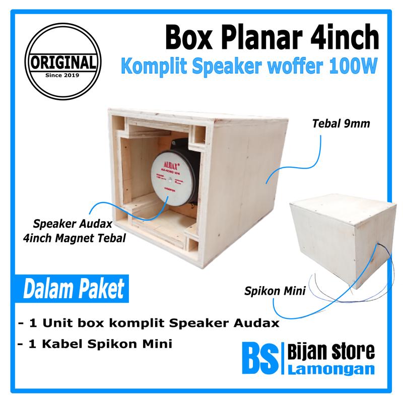 Box Planar Komplit Speaker 4 Inch Audax 100watt Siap Pakai Speaker - Shop | Tokopedia