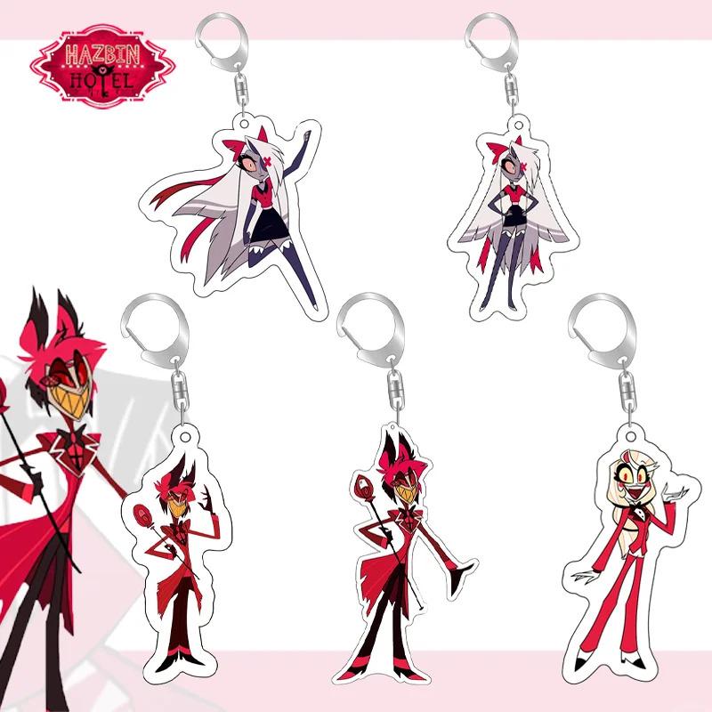 Hazbin Cosplay Vaggie Alastor Hotel Figure Keychain Cartoon Accessories ...